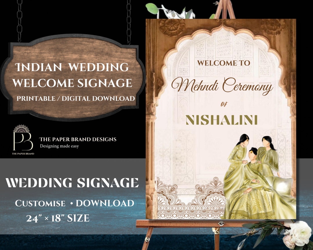 Mehndi Welcome Signs & Mehndi Signs Mehndi Posters to Mehndi - Etsy