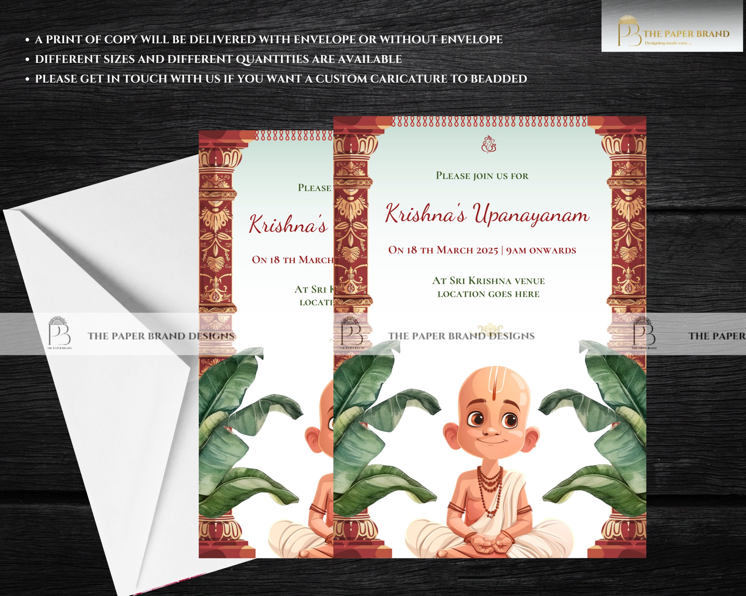 Upanayanam Invites in Thread Ceremony Invites Bhramin Invite ...