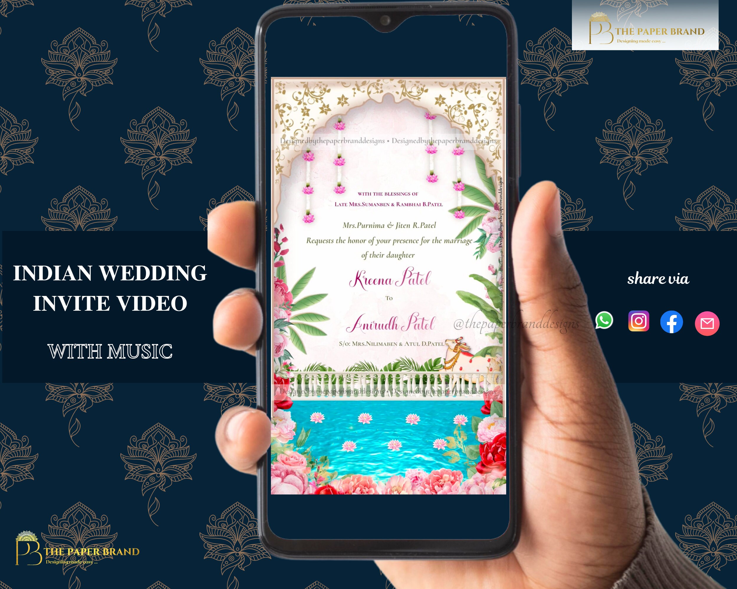 Indian Wedding Invitation Video ,indian Animated Invite,indian Invite ...