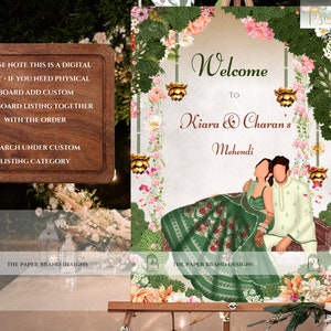 Mehendi Signs & Haldi Welcome Board as Pithi as Indian Welcome Boards ...