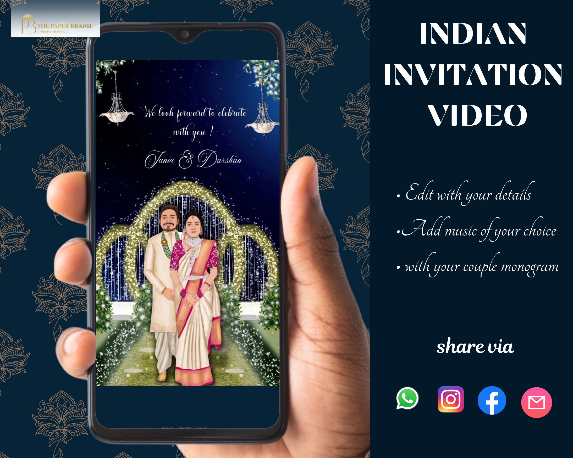 Indian Wedding Invitation Video ,indian Animated Invite,indian Invite ...