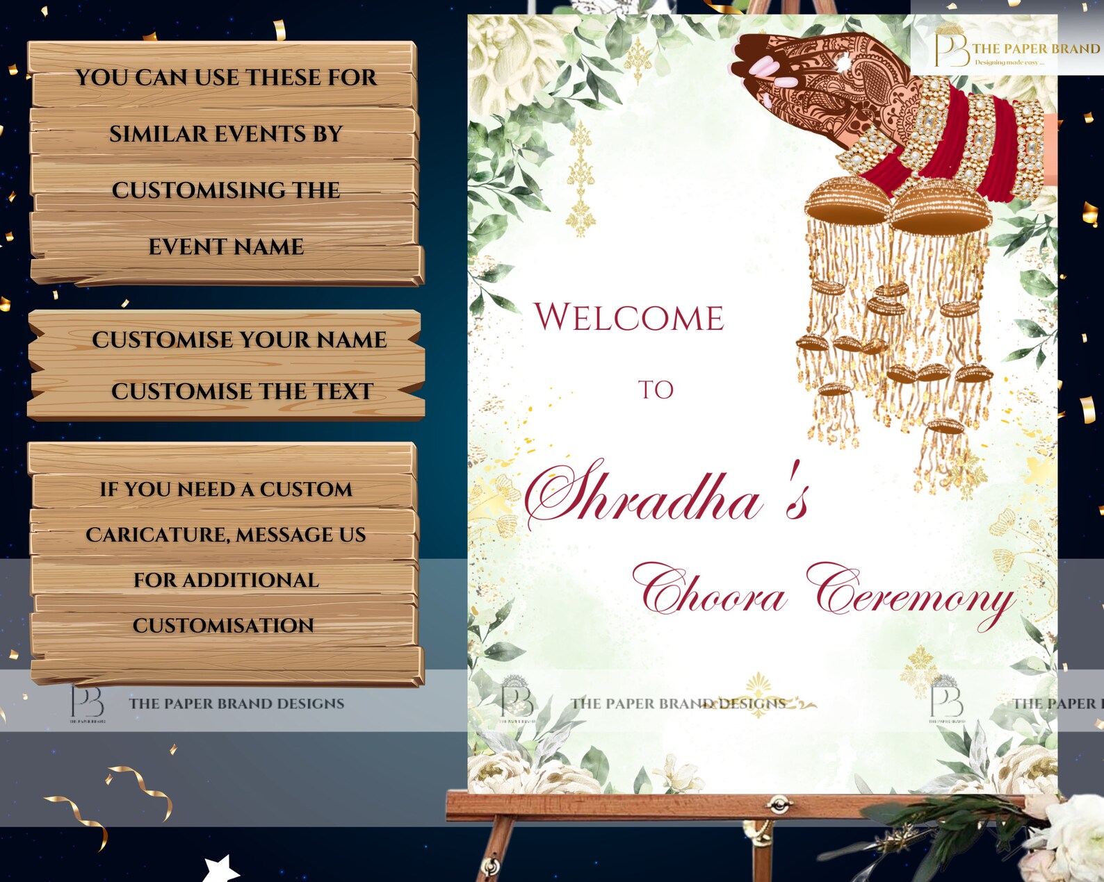 Choora Signs & Chuda Welcome Board as Chunni as Indian Welcome Boards ...