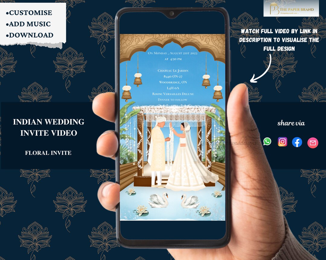 Indian Wedding Invitation Video ,indian Animated Invite,indian Invite ...