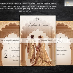Indian Wedding Invitation as Illustration Hindu Digital Invitation in ...