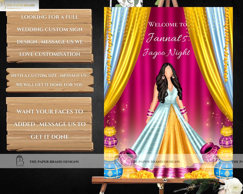 Jagoo Night Signs in Jago Welcome Signs in Jagoo Invites for Punjabi ...