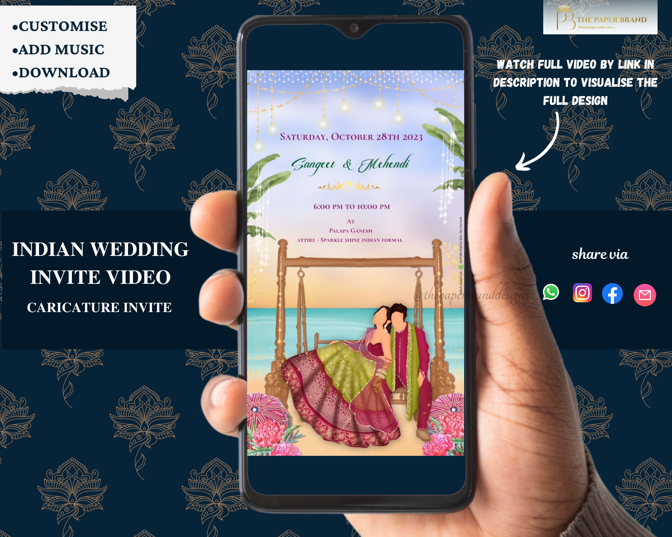 Indian Wedding Invitation Video ,indian Animated Invite,indian Invite ...