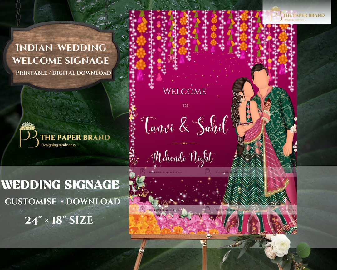 Mehendi Signs & Maiyaan Welcome Board in Indian Welcome Boards , Mehndi ...