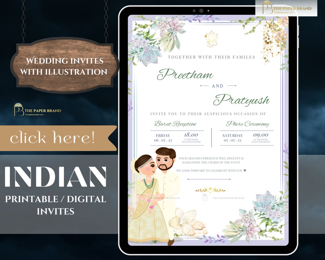 Digital Indian Wedding Invites & Sangeet Invites ,wedding Party Invites ...