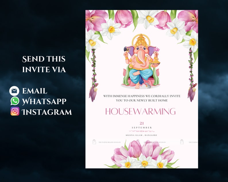Indian House Warming Invitation & Grihapravesham Invites as ...