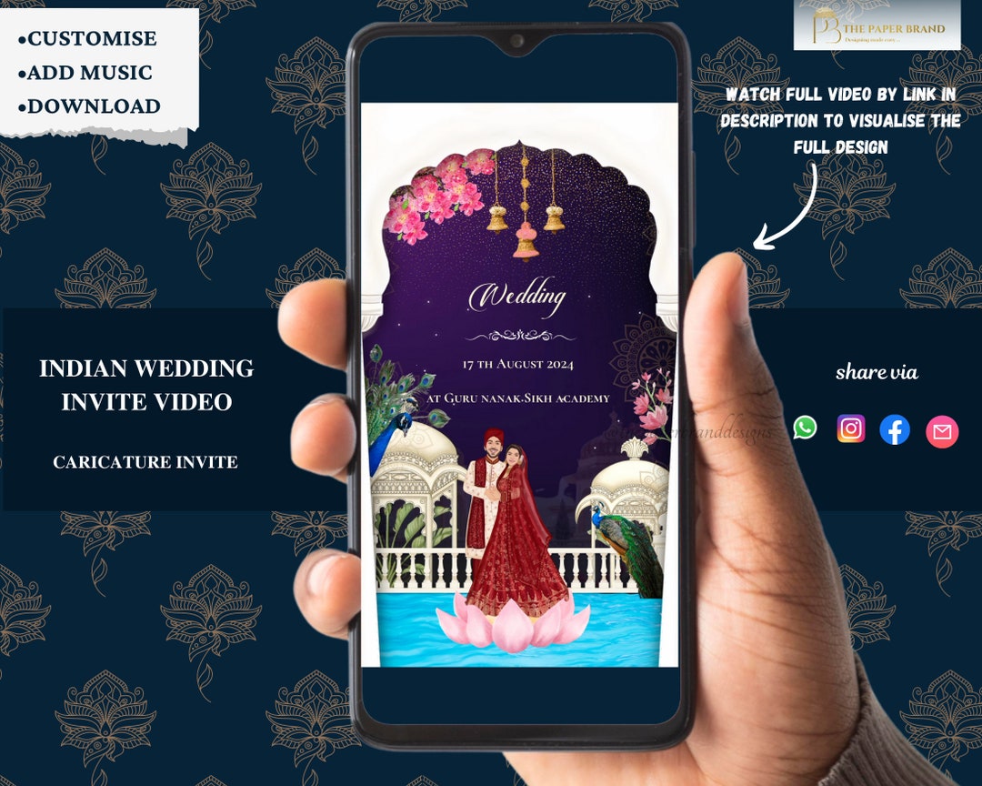 Indian Wedding Invitation Video ,indian Animated Invite,indian Invite ...