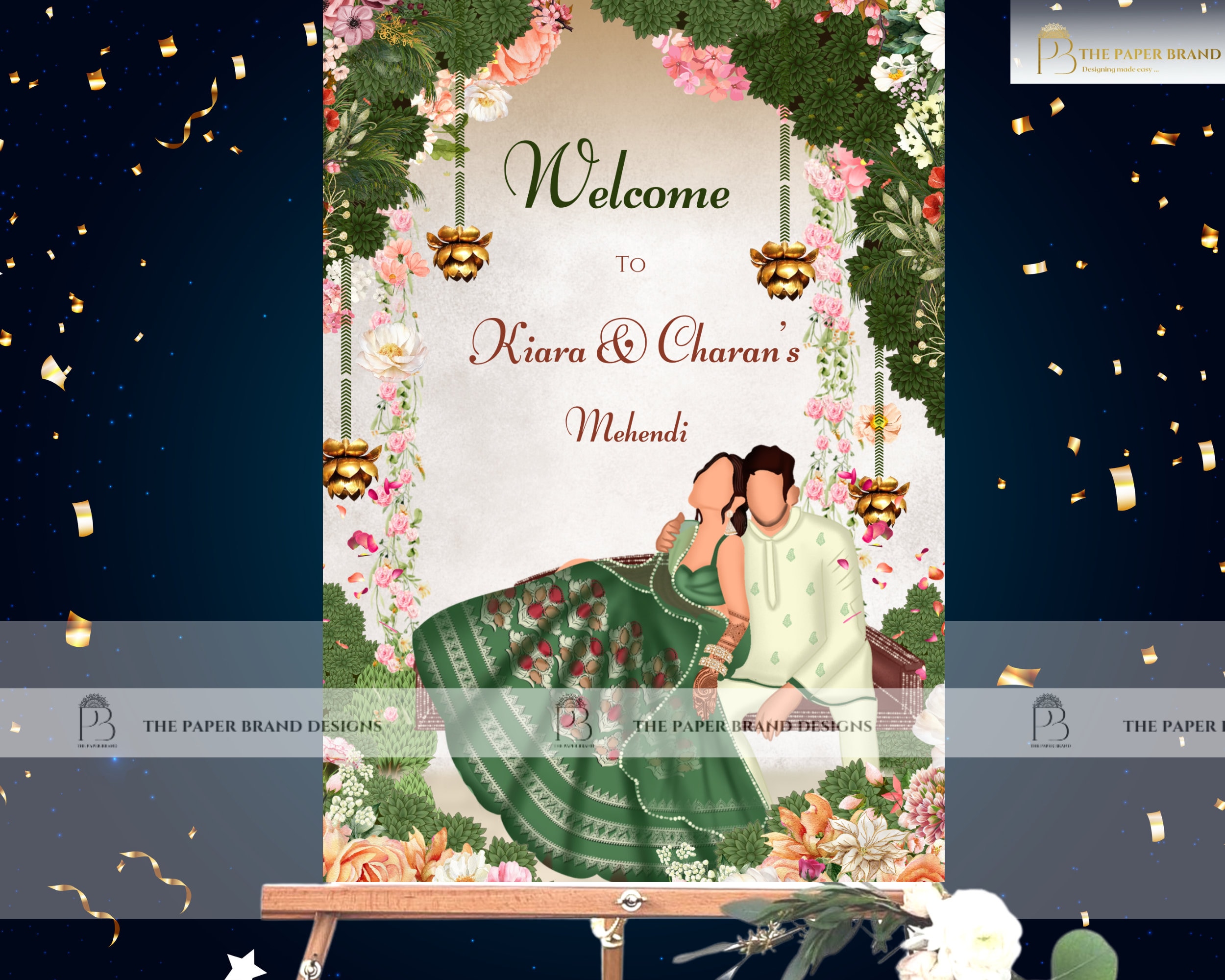 Mehendi Signs & Haldi Welcome Board as Pithi as Indian Welcome Boards ...