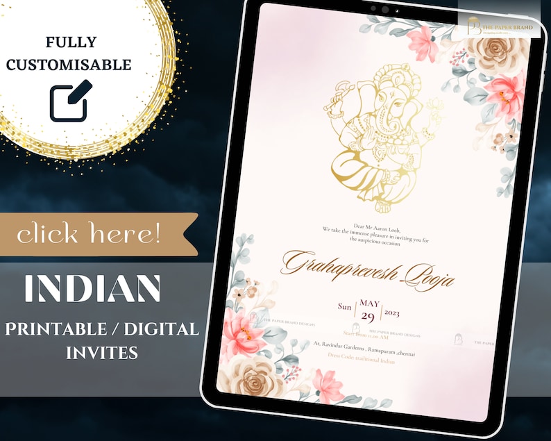 Indian House Warming Invitation & Grihapravesham Invites as ...