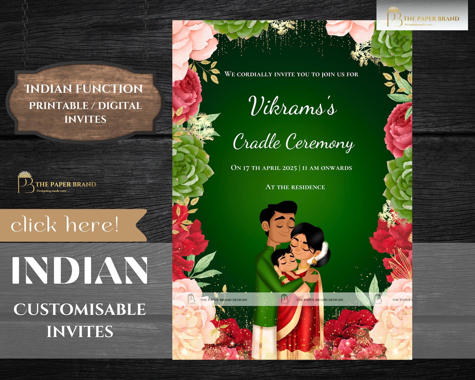Indian Naming Ceremony Invitation as Indian Cradle Ceremony Invitation ...