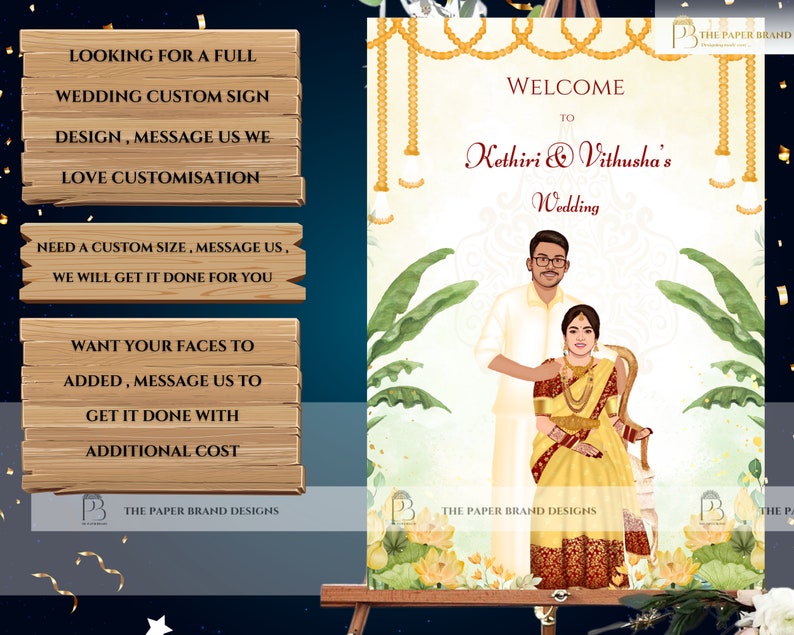 Indian Wedding Welcome Sign & Hindu Wedding Welcome Sign, Desi Wedding ...