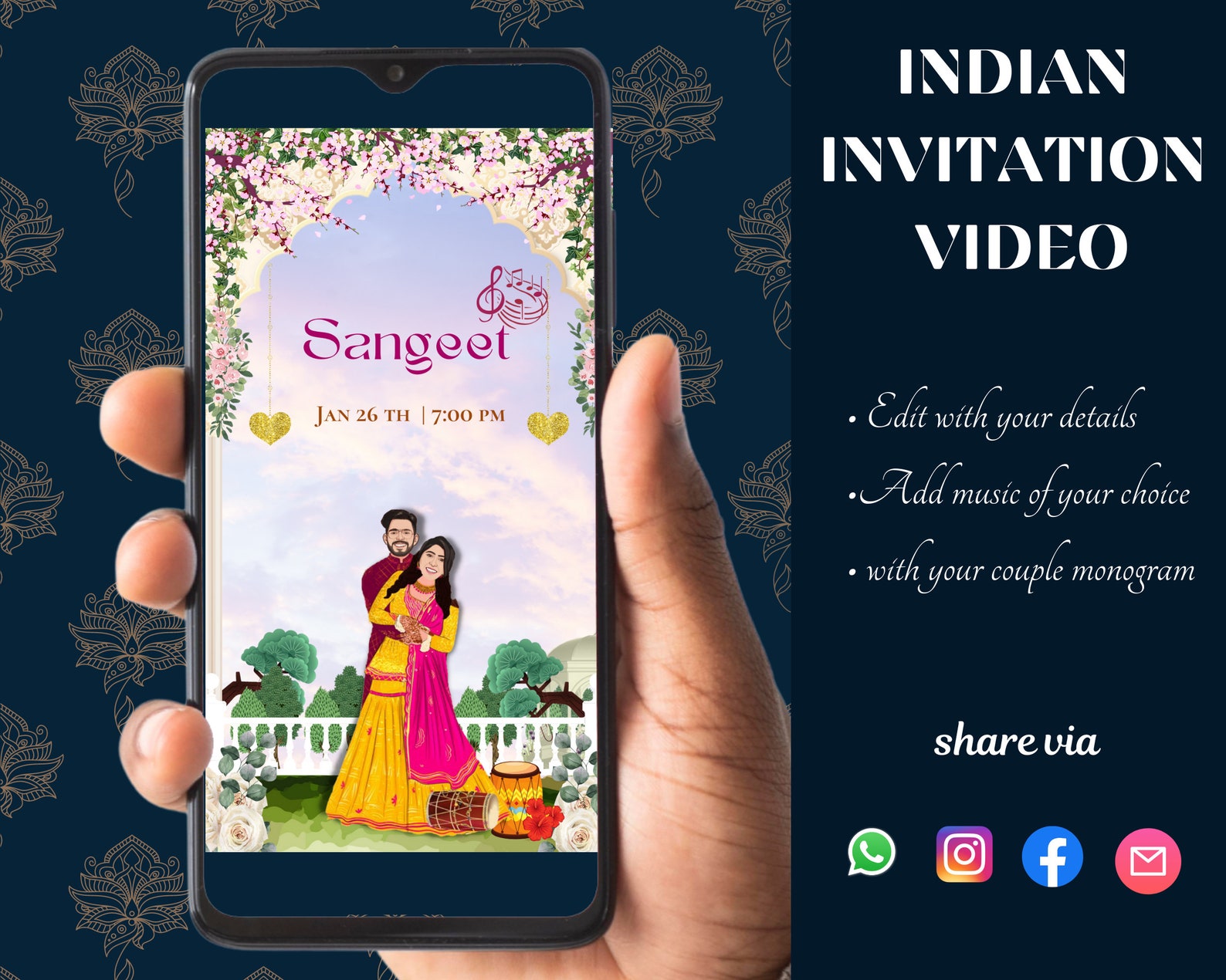 Indian Wedding Invitation Video ,indian Animated Invite,indian Invite ...