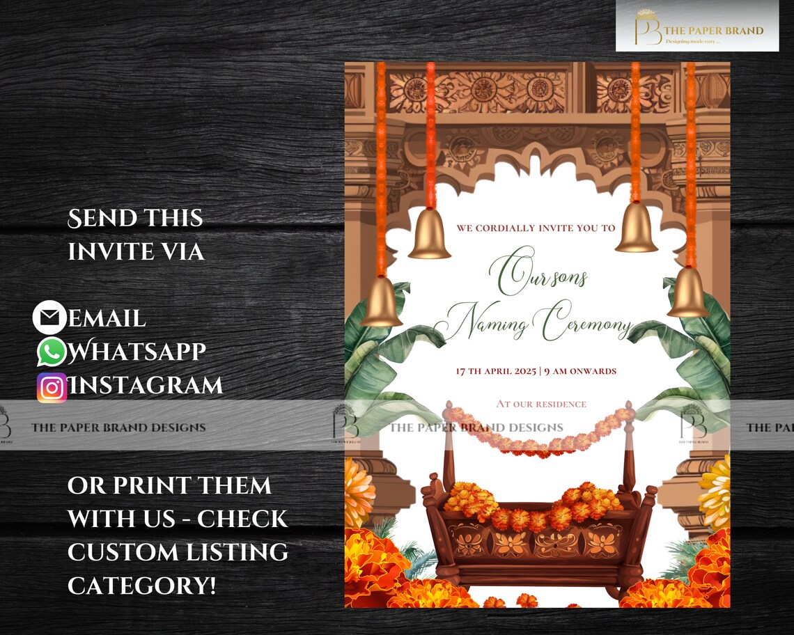 Indian Naming Ceremony Invitation as Indian Cradle Ceremony Invitation ...