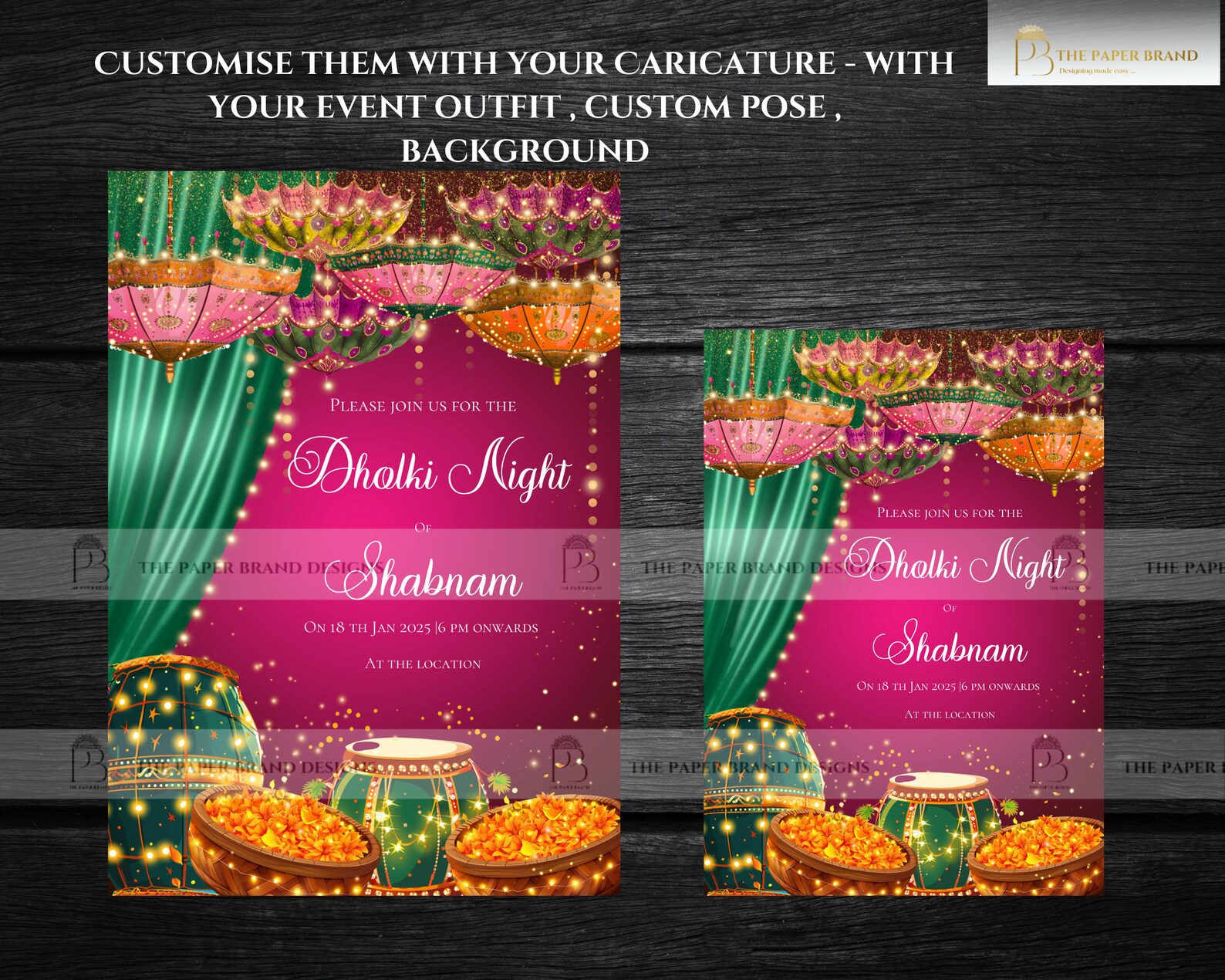 Dholki Invites for Dholki Night Signboard in Dholki Welcome Boards in ...