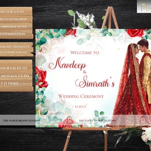 Indian Wedding Welcome Board as Hindu Welcome Signage, Hindu Wedding ...