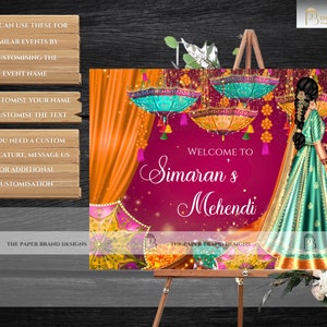Mehendi Signs & Mehendi Night Welcome Board as Haldi Signs in Indian ...