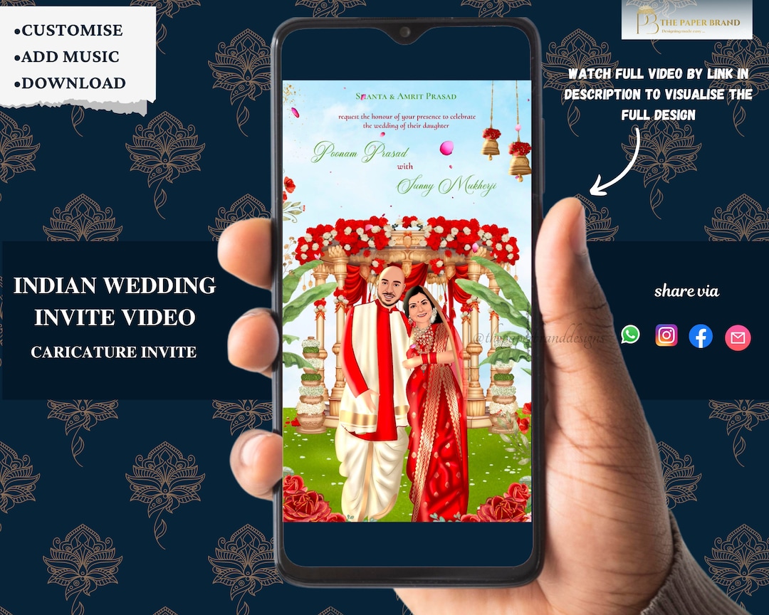 Indian Wedding Invitation Video ,indian Animated Invite,indian Invite ...
