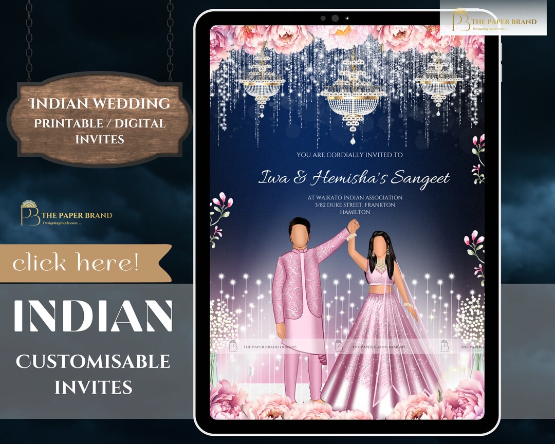 Indian Sangeet Invite & as Digital Wedding Invites ,indian Engagement ...