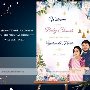 Indian Baby Shower Signs | Valaikappu, Godh Bharai Ceremony Welcome ...