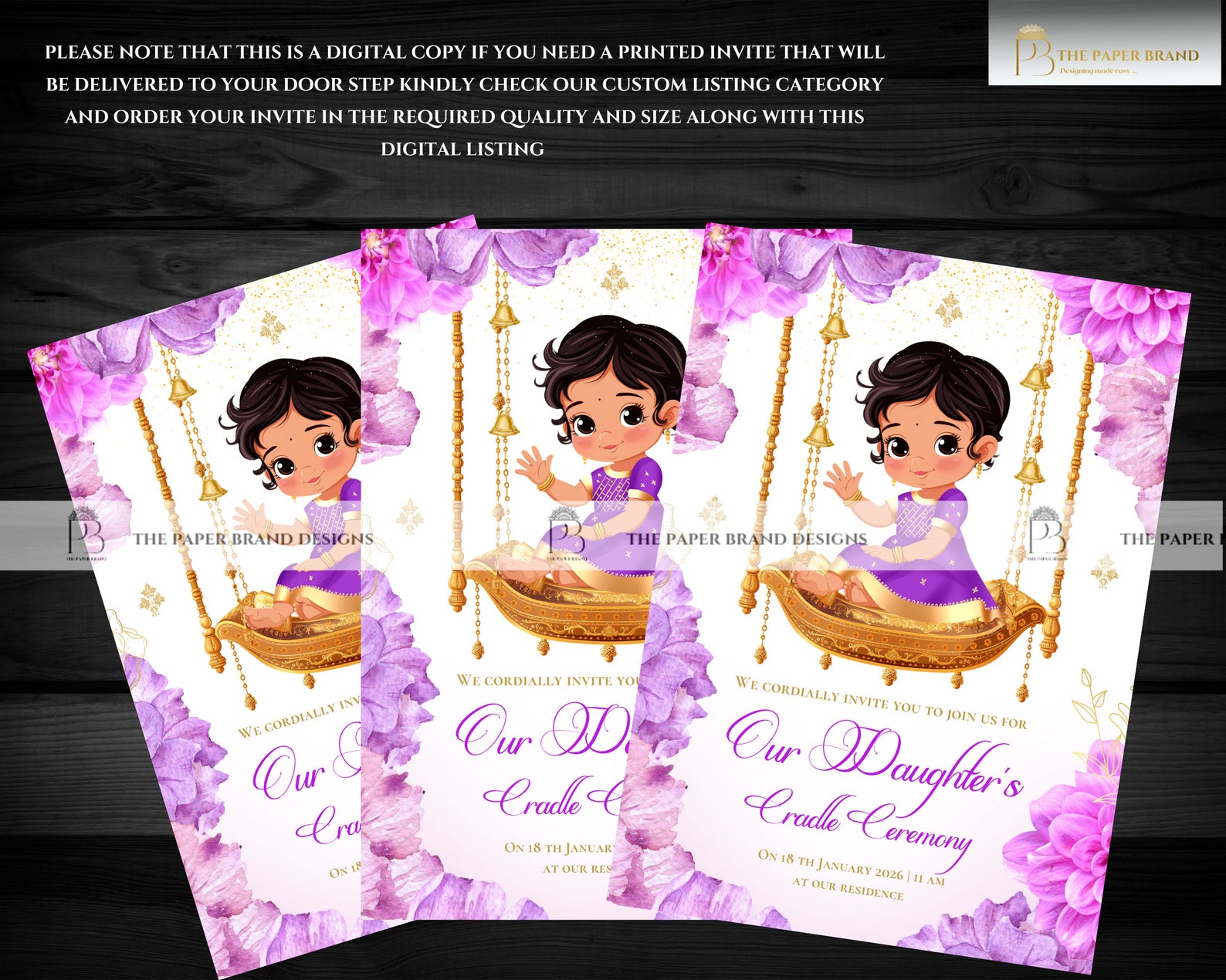Indian Naming Ceremony Invitation as Indian Cradle Ceremony Invitation ...