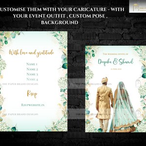 Indian Wedding Invitation as Illustration Hindu Digital Invitation in ...