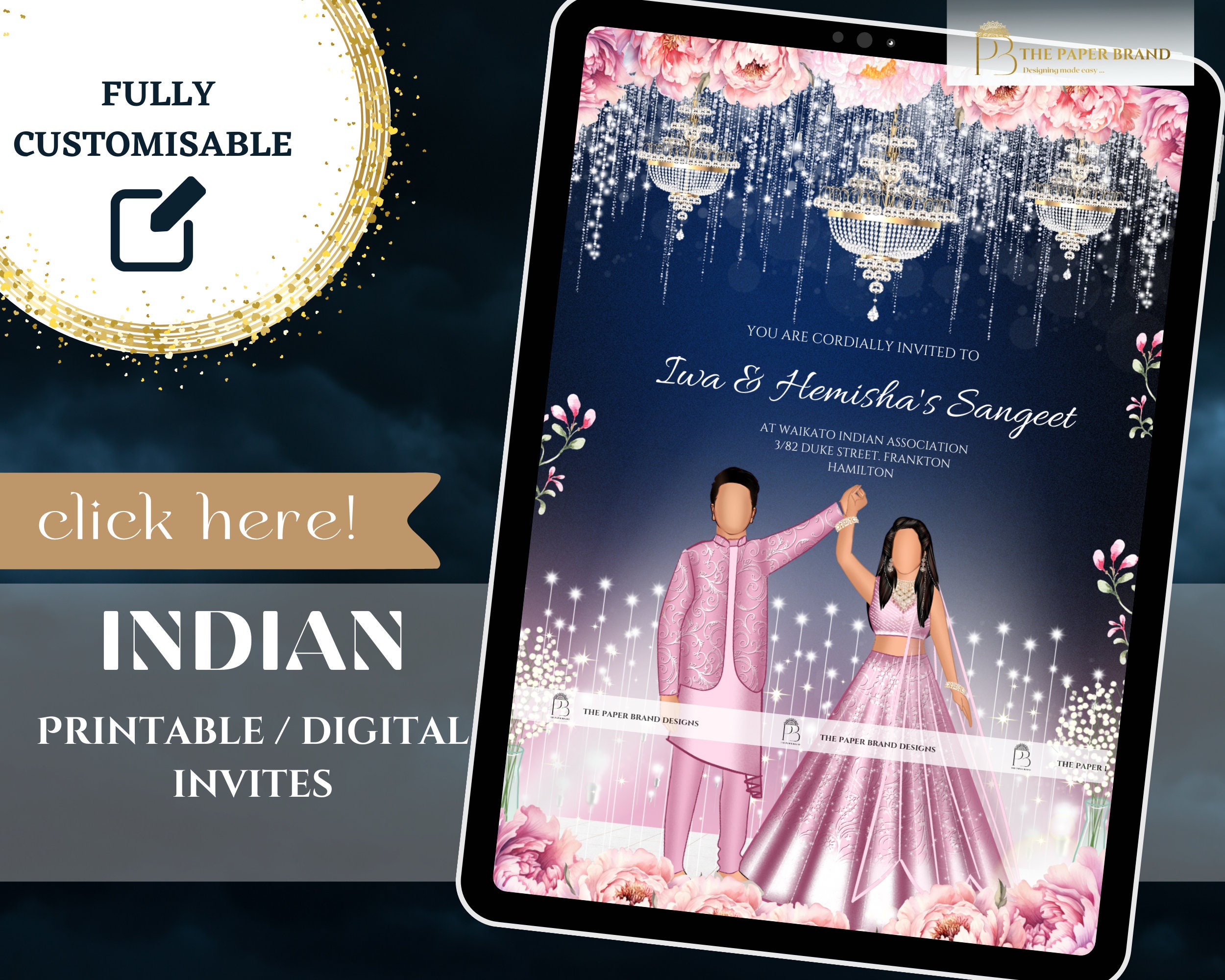Indian Sangeet Invite & as Digital Wedding Invites ,indian Engagement ...