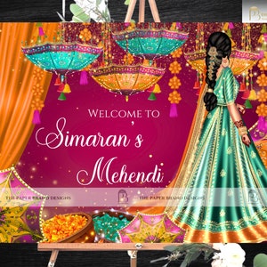 Mehendi Signs & Mehendi Night Welcome Board as Haldi Signs in Indian ...