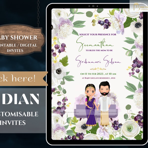 Godh Bharai Invitation Card - Etsy