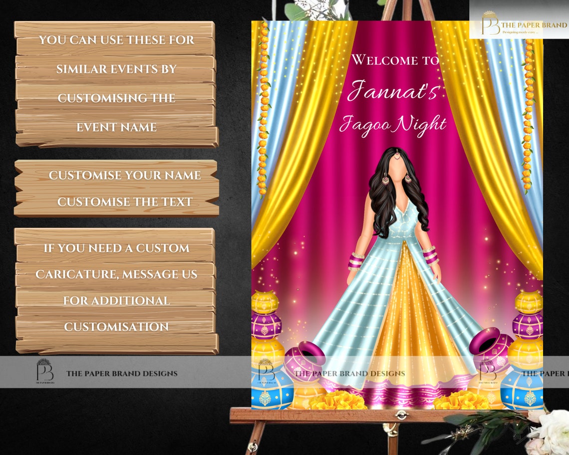 Jagoo Night Signs in Jago Welcome Signs in Jagoo Invites for Punjabi ...