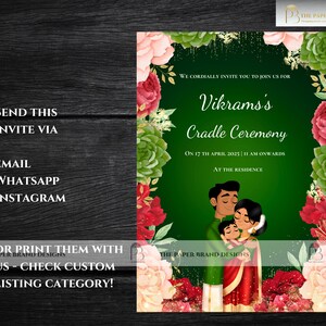Indian Naming Ceremony Invitation as Indian Cradle Ceremony Invitation ...