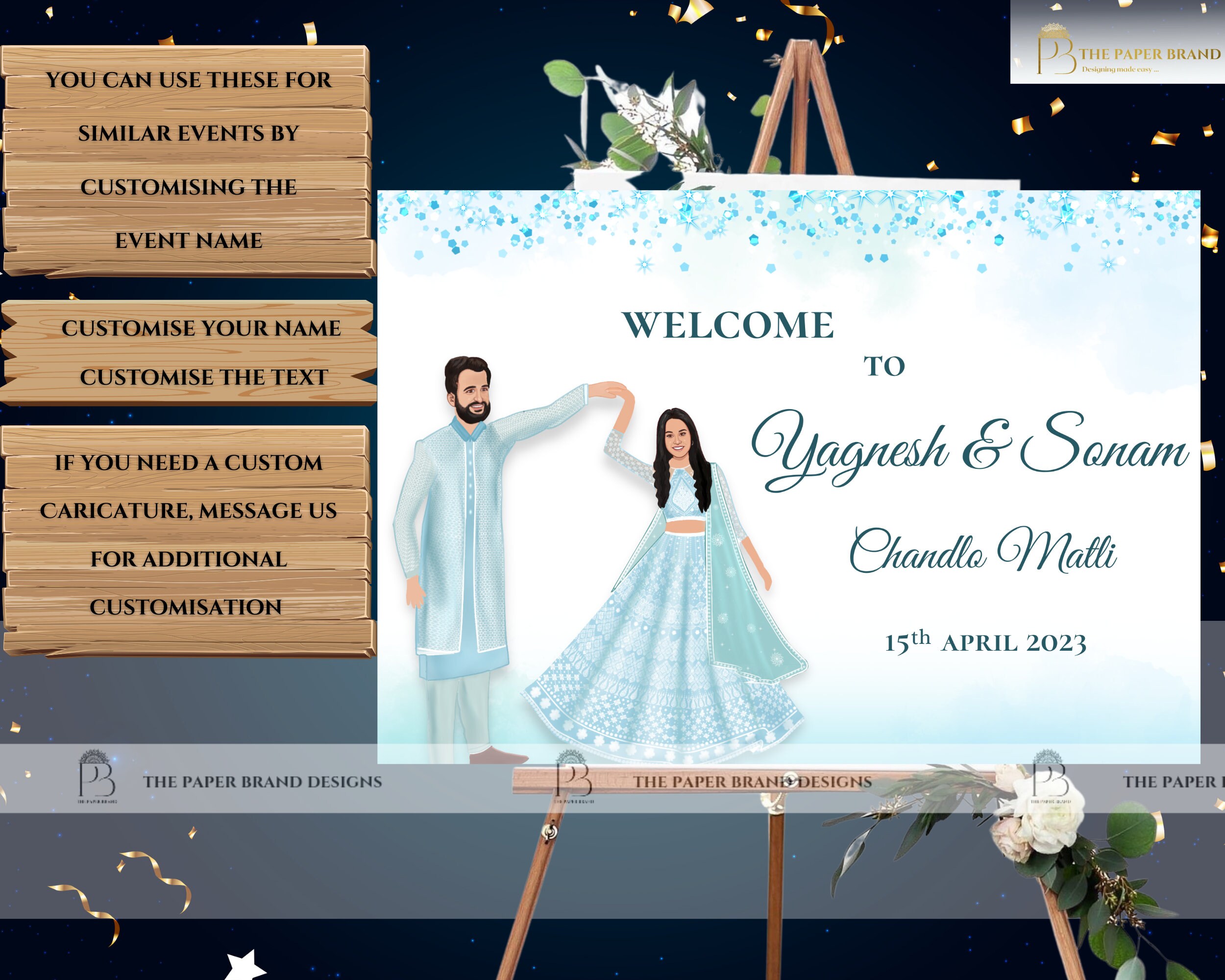 Indian Engagement Welcome Signs, Sagai Posters to Mehndi Welcome Board ...