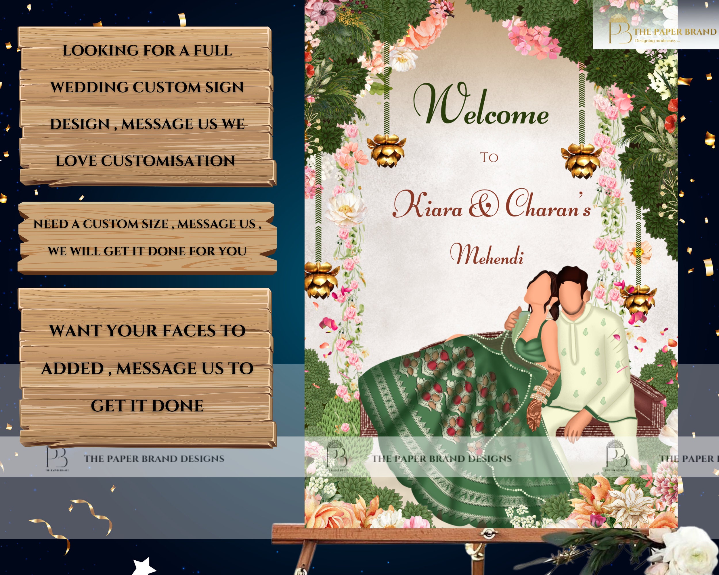 Mehendi Signs & Haldi Welcome Board as Pithi as Indian Welcome Boards ...