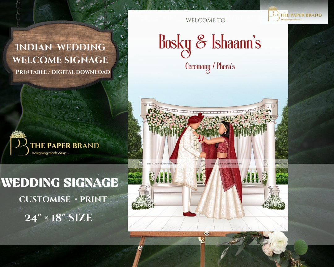 Indian Wedding Welcome Signsindian Wedding Posters&welcome - Etsy