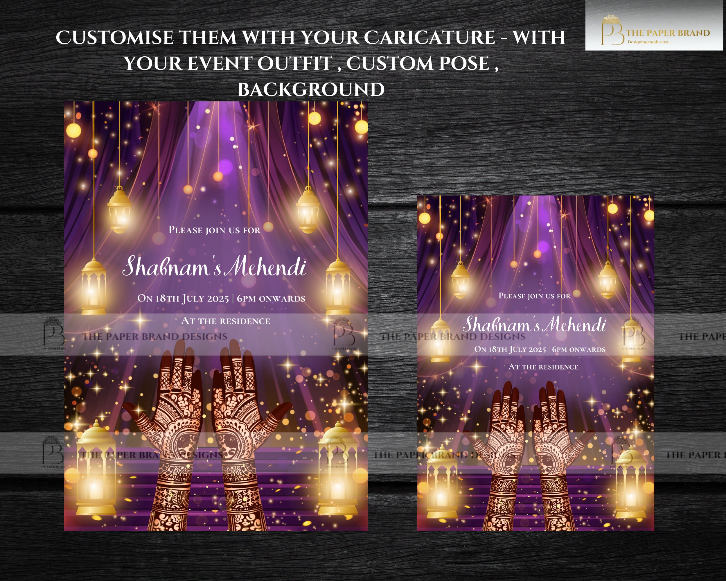 Mehendi Invites & Pithi Invites ,haldi Party Invites, Mehndi Invitation ...