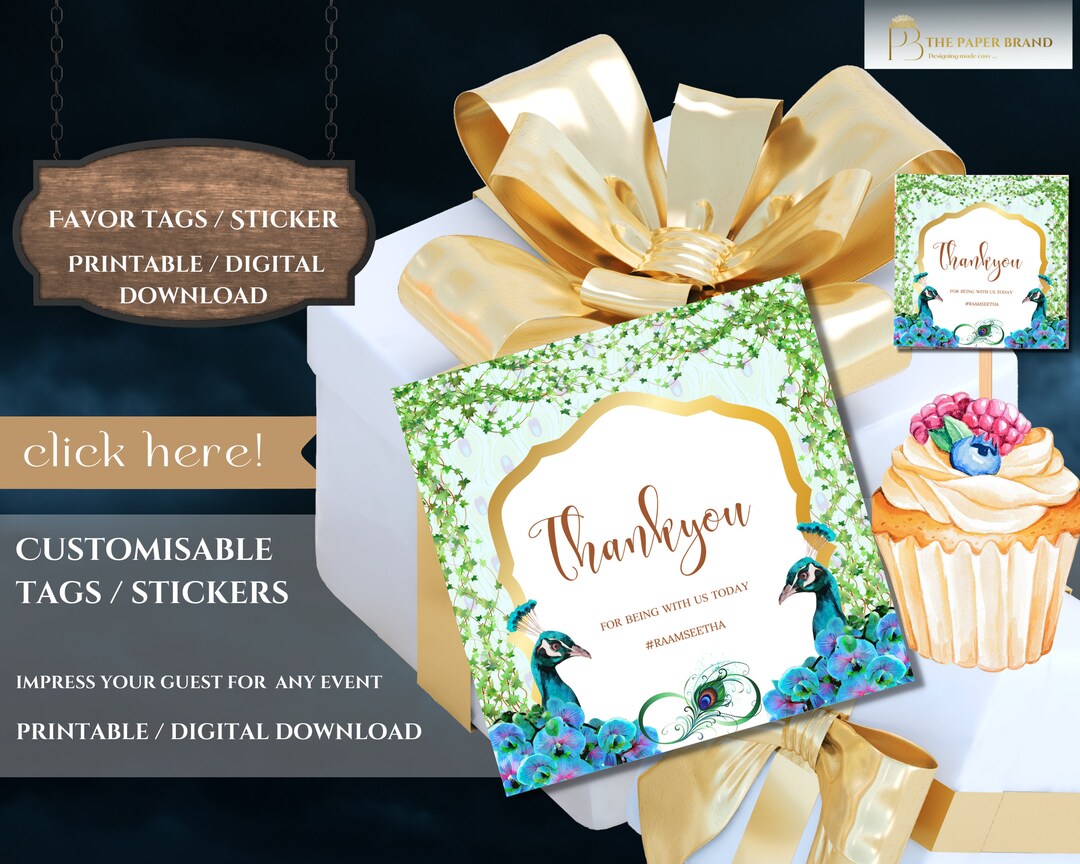 Indian Favor Tags,indian Return Gift Tags , Food Cards, Wedding ...