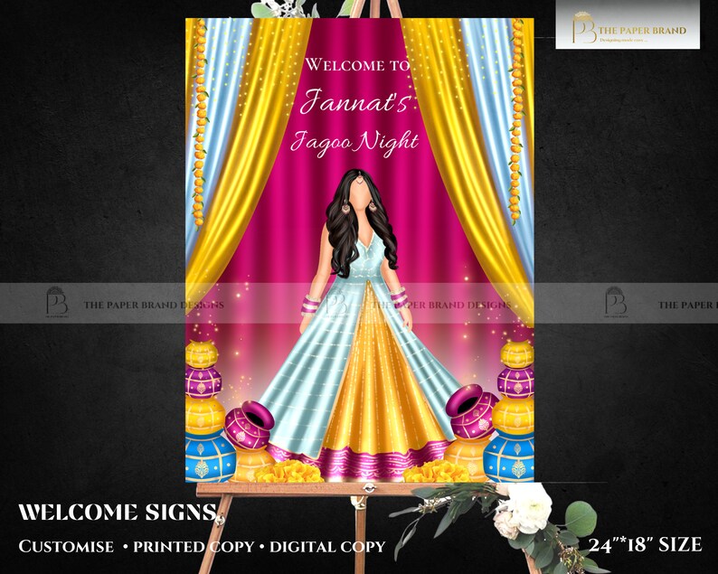 Jagoo Night Signs in Jago Welcome Signs in Jagoo Invites for Punjabi ...