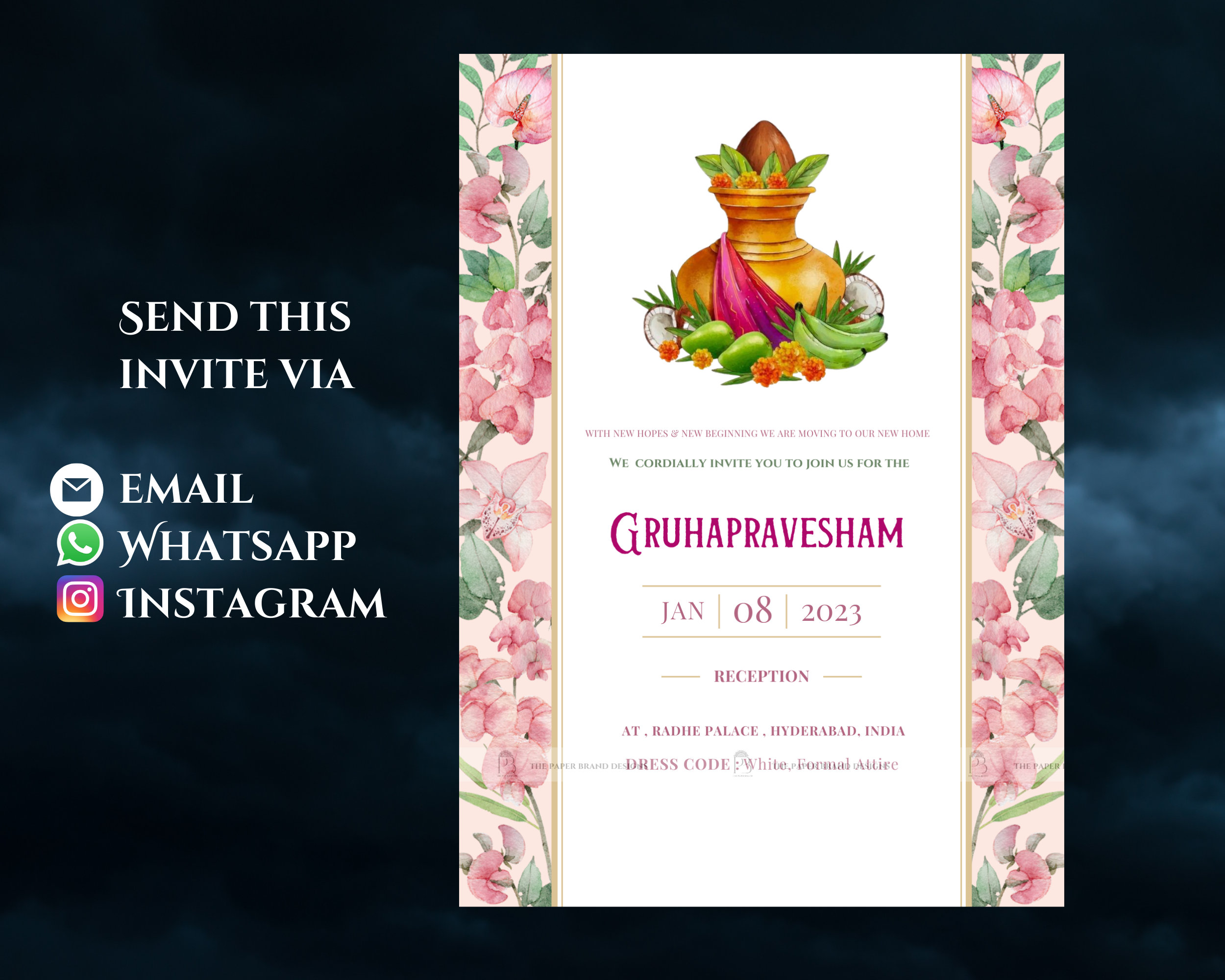 Indian House Warming Invitation Grihapravesham Invites As Etsy indian-house-warming-invitation-grihapravesham-invites-as-etsy