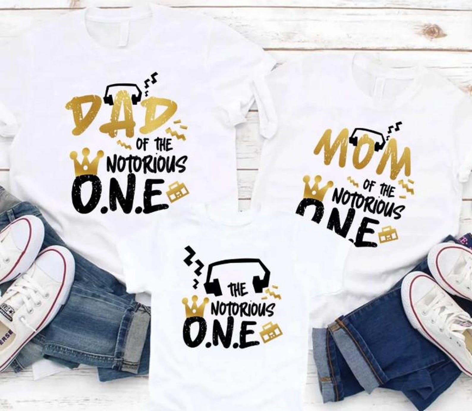 Custom Notorious O.N.E Birthday Shirt,family Matching First Birthday ...