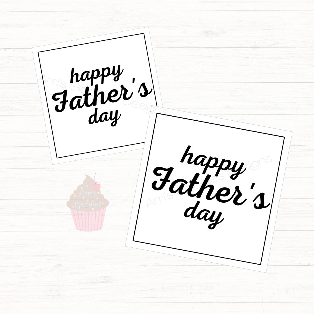 Father's Day Printable Cookie Tag- Fathers Day - Happy Father's Day ...