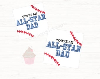 Father's Day Printable Cookie Tag- Fathers Day - All-star Dad ...