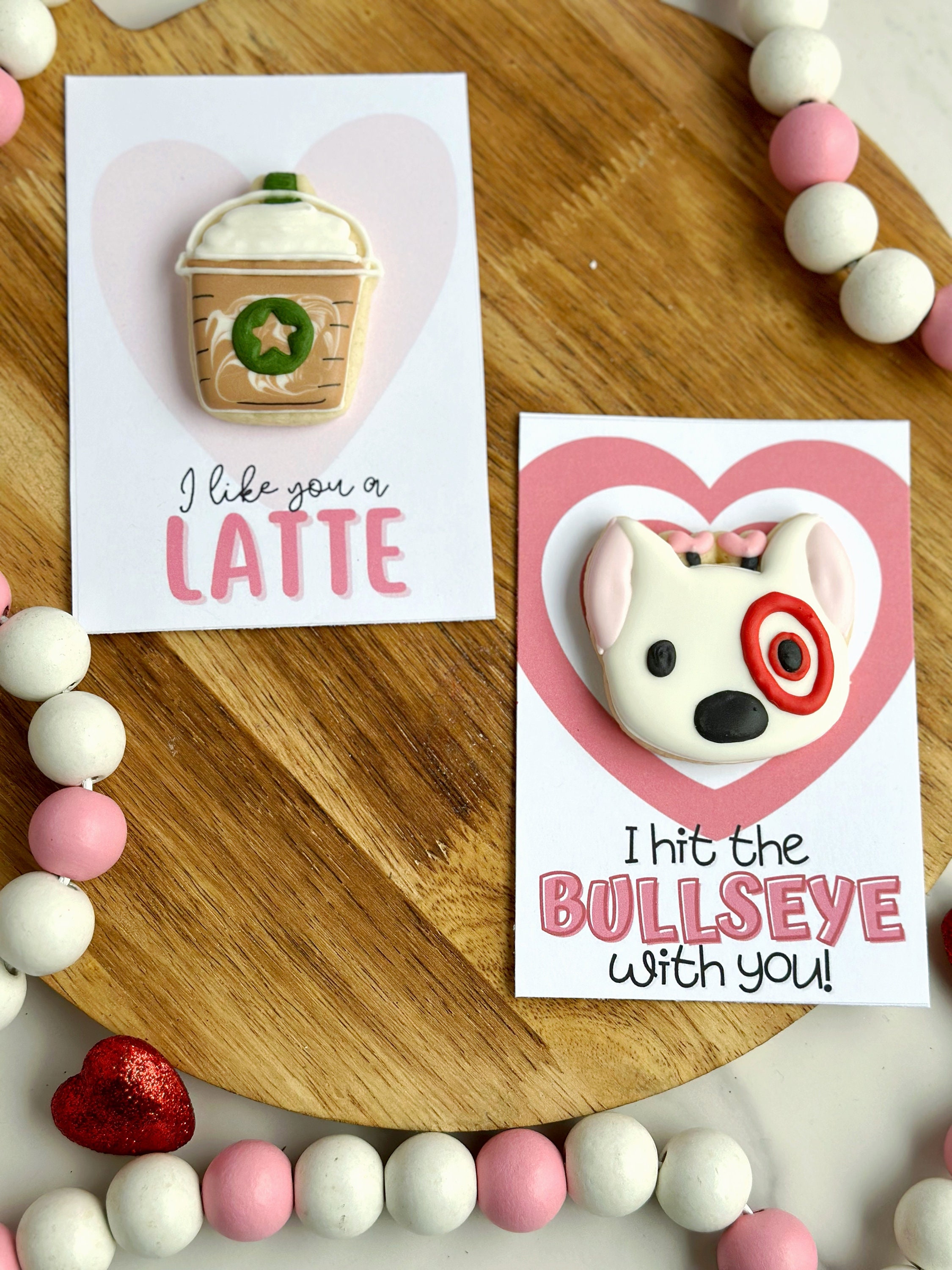Printable Cookie Card- I Hit the Bullseye With You Cookie Card ...