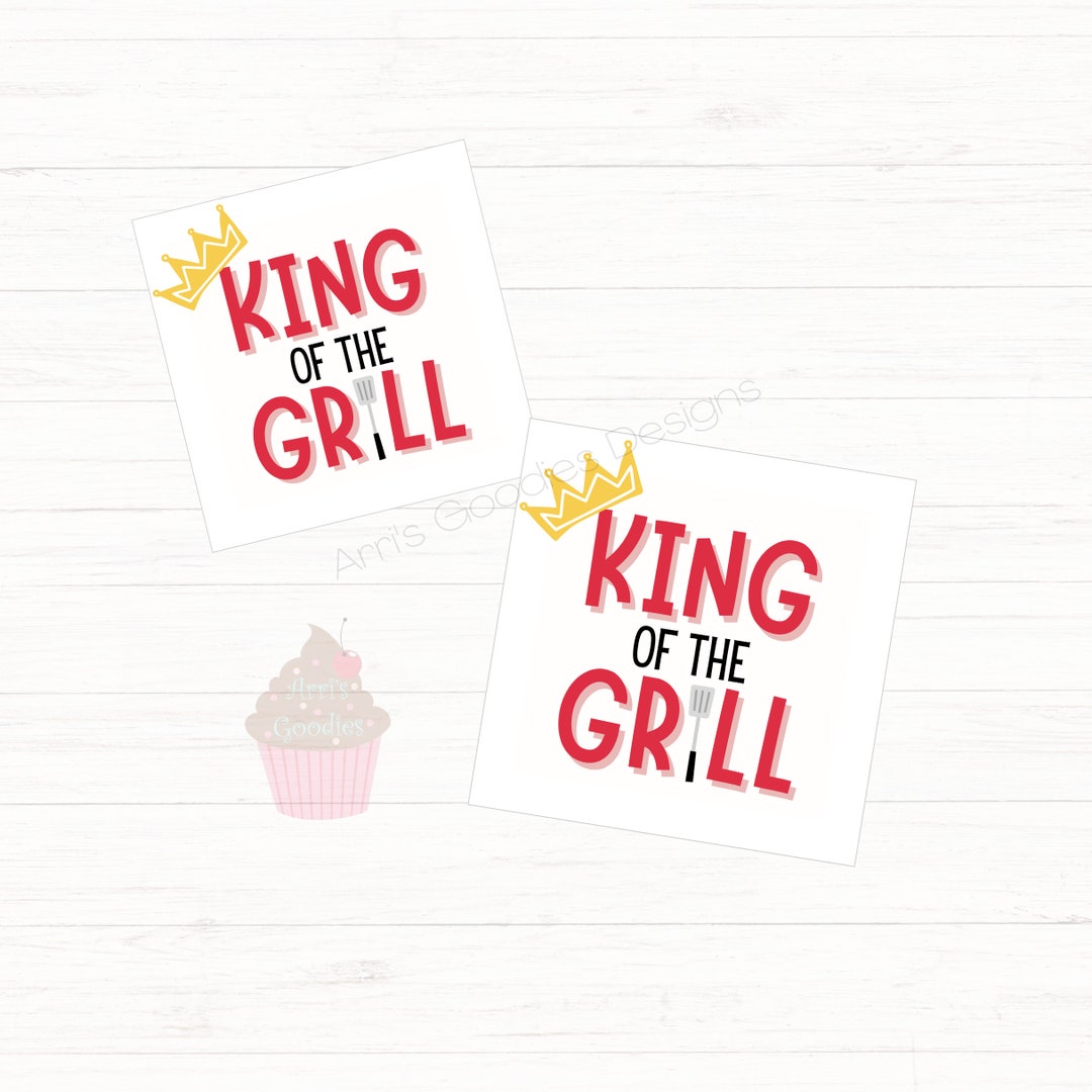 Printable 2&2.5" Tags- Father's Day Printable Cookie Tag-king of the ...