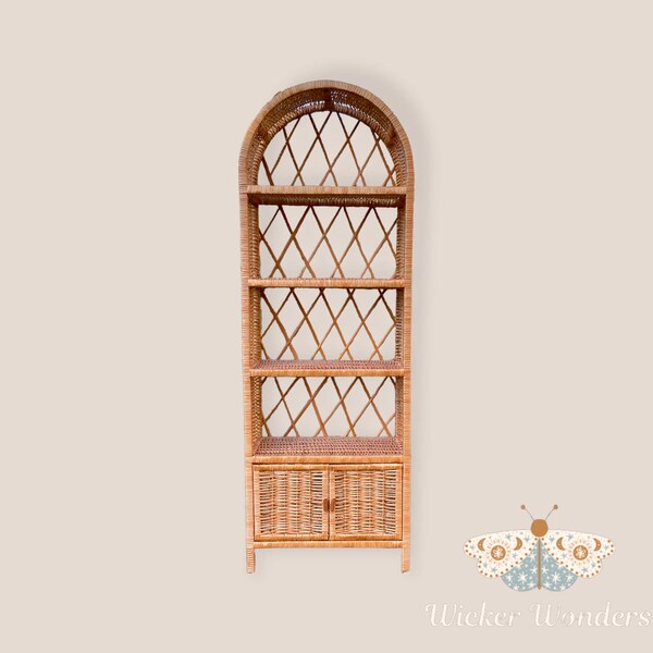 Rattan Bookcase - Etsy