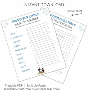 Nativity Printable Pack Nativity Activity Pages Christmas Games for ...