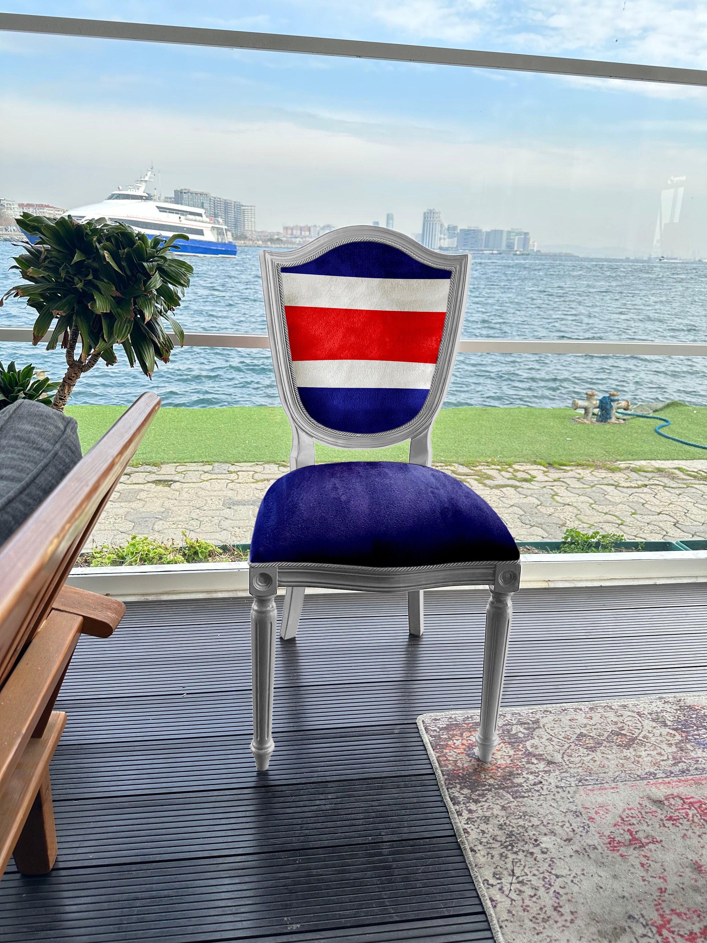 SPECIAL Costa Rica Flag Chair Flag Chair Chair Animal - Etsy