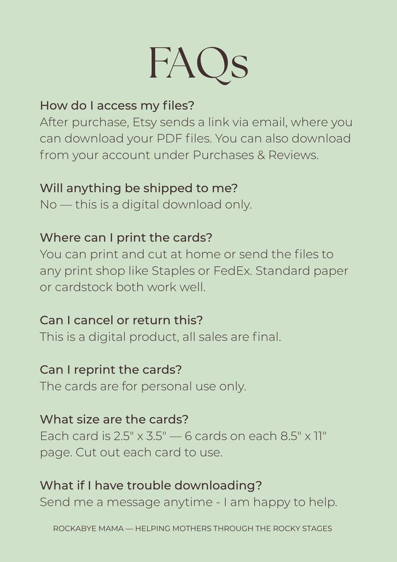 Postpartum Affirmation Cards | New Mom Support, Calming Inspiration ...