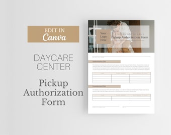 Daycare Center Registration Forms, Daycare Center Forms, Daycare ...